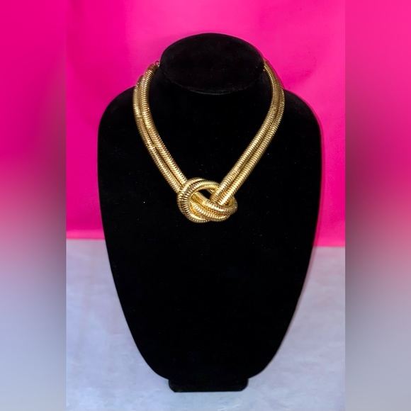 New York & Company | Jewelry | Vintage Ny Co Gold Tone Knotted Double ...
